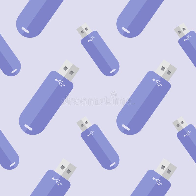 Usb Flashdisk Seamless Pattern Vector Illustration Stock Vector ...