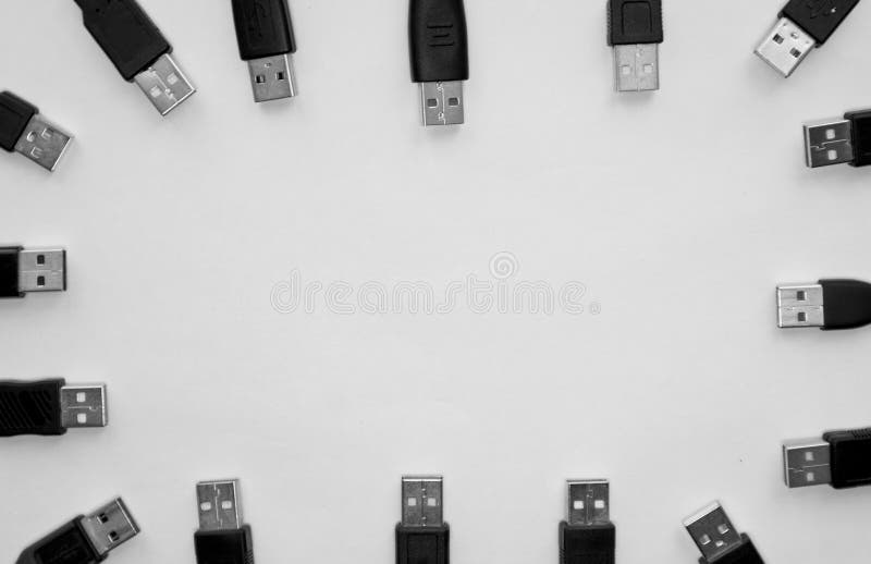 USB Frames in the Form of a Frame. Free Space for Text Stock Image ...