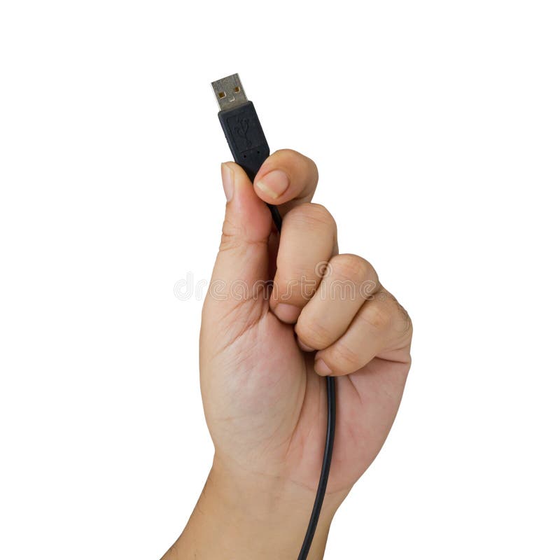 USB in hand stock image. Image of technology, connect - 25664699