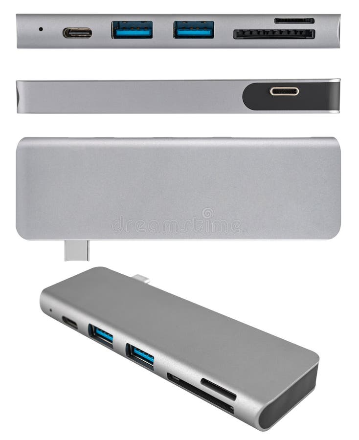 Usb-hub Adapter Cable for Computer Stock Image - Image of universal ...