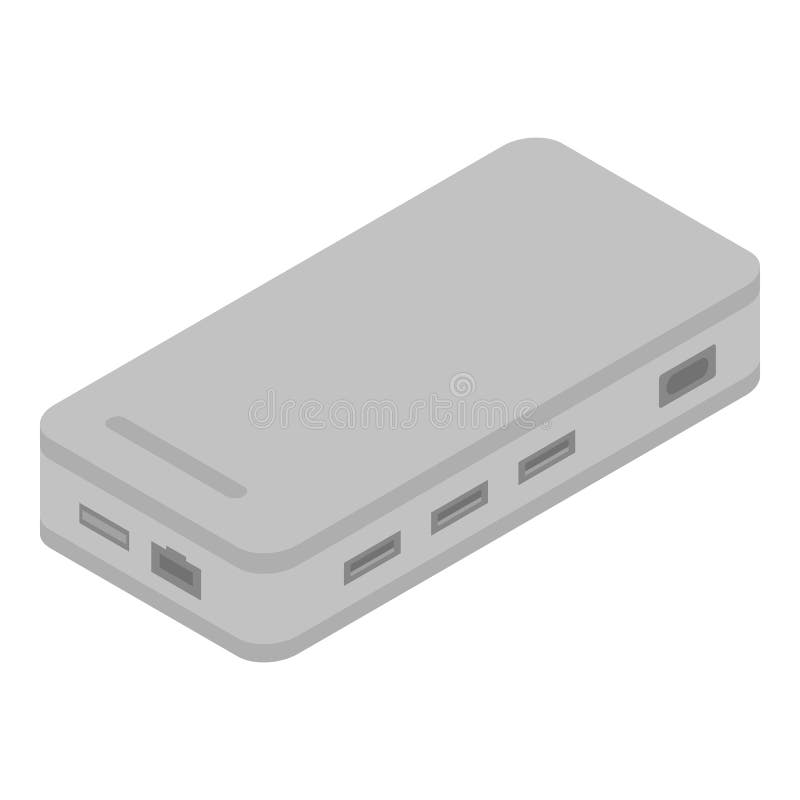 Usb Hub Icon, Isometric Style Stock Vector - Illustration of central ...