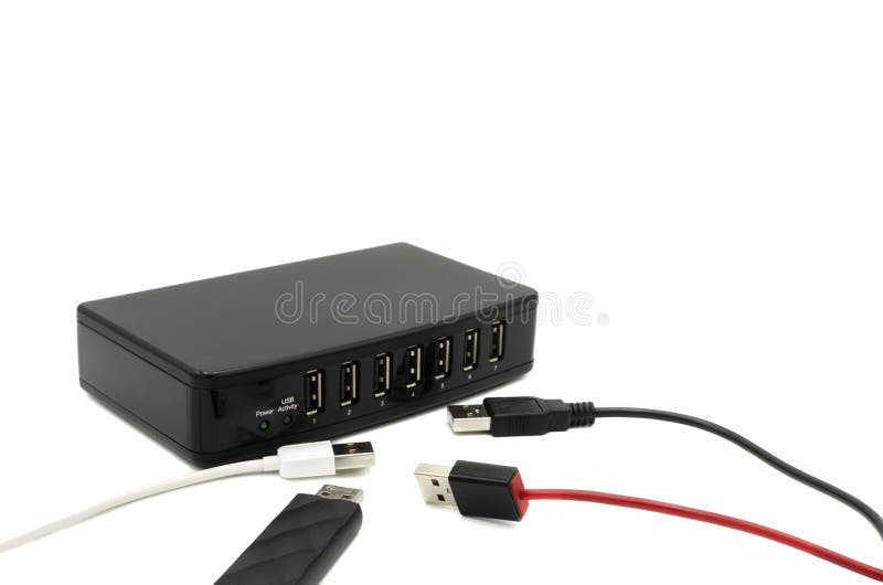 USB Hub for Multiple Usb Devices To Computer Port Close-up Stock Photo ... USB Hub for Multiple Usb Devices To Computer Port Close-up Stock Photo ...
