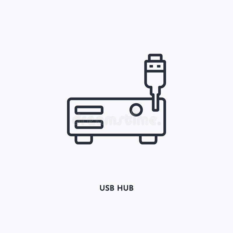 USB hub illustration stock illustration. Illustration of silver - 6864544