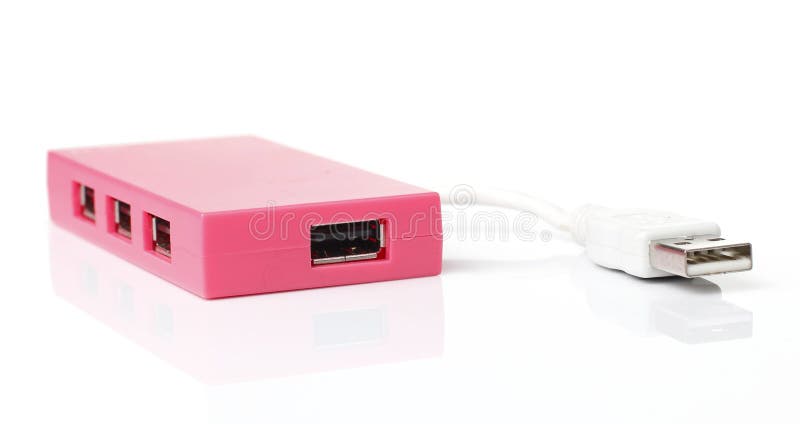 USB HUB In Pink Royalty Free Stock Photography - Image: 34924107