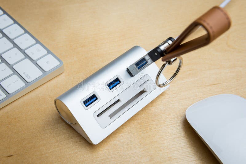 Usb 3.0 Hub, Universal Memory Card Extender Stock Photo - Image of ...