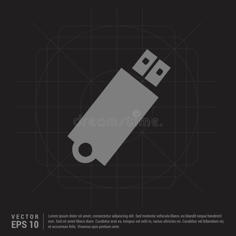 USB Icon - Black Creative Background Stock Vector - Illustration of ...
