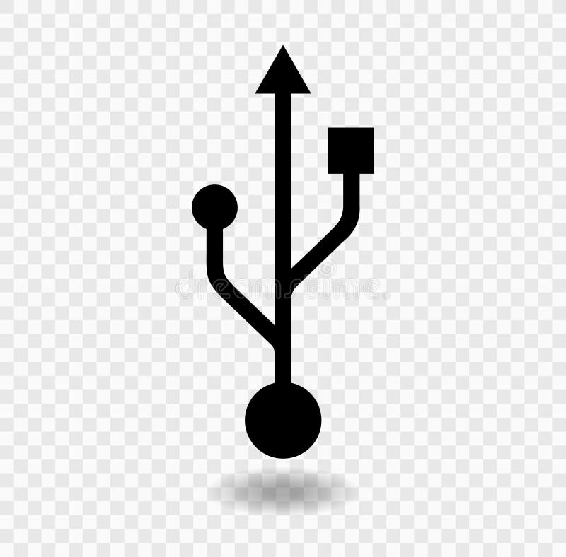 USB-Icon-Isolation Auf Transparentem Hintergrund,Vector-Illustration ...