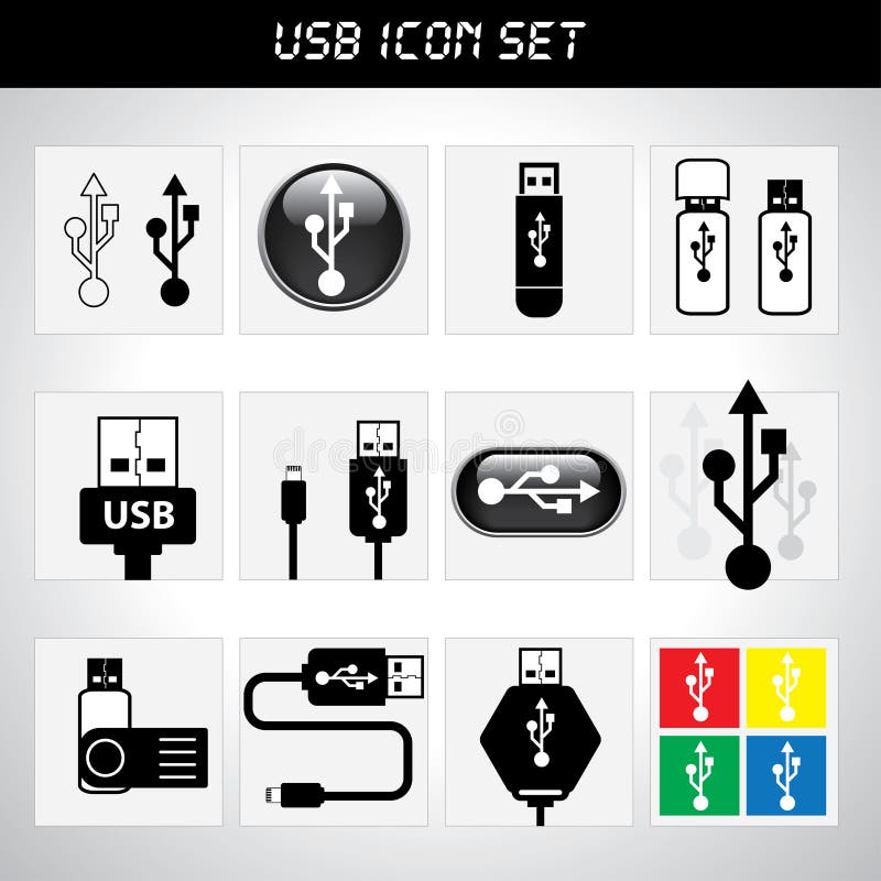 Usb Icon Stock Illustrations – 41,851 Usb Icon Stock Illustrations ...