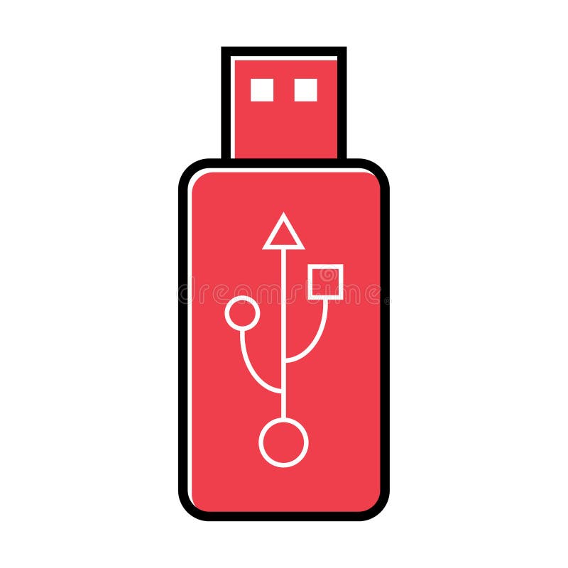 USB Icon Technology, Connect Device Sign, Electronic Portable Symbol ...