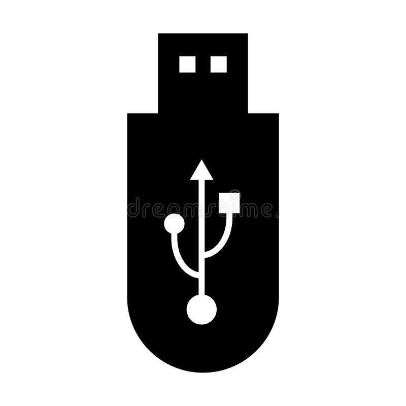 USB Icon Technology, Connect Device Sign, Electronic Portable Symbol ...
