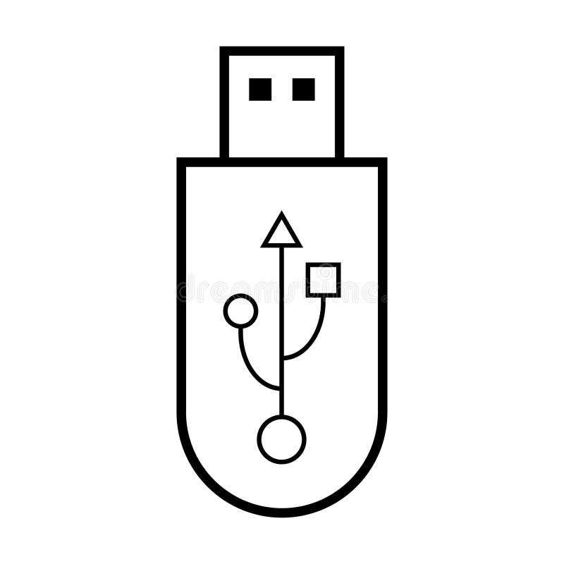 USB Icon Technology, Connect Device Sign, Electronic Portable Symbol ...