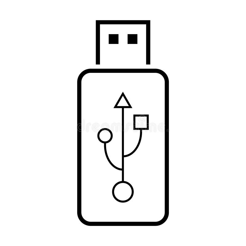 USB Icon Technology, Connect Device Sign, Electronic Portable Symbol ...
