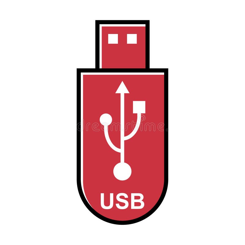 USB Icon Technology, Connect Device Sign, Electronic Portable Symbol ...