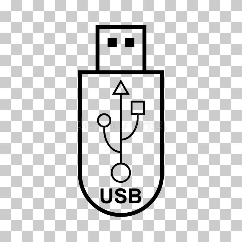 USB Icon Technology, Connect Device Sign, Electronic Portable Symbol ...