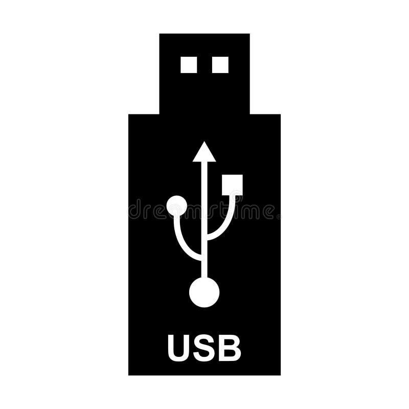 USB Icon Technology, Connect Device Sign, Electronic Portable Symbol ...