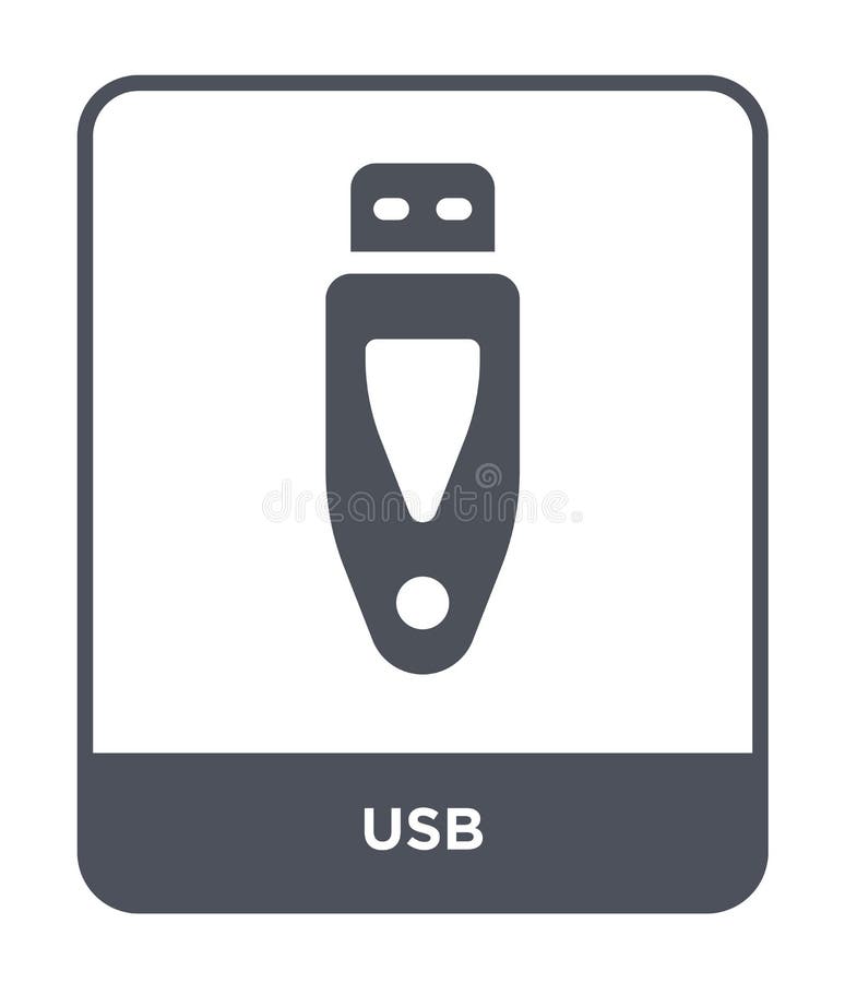 Usb Icon in Trendy Design Style. Usb Icon Isolated on White Background ...