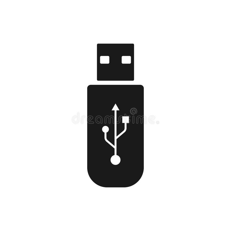 USB Icon Vector. Flash Drive Icon Symbol Isolated on White Background ...
