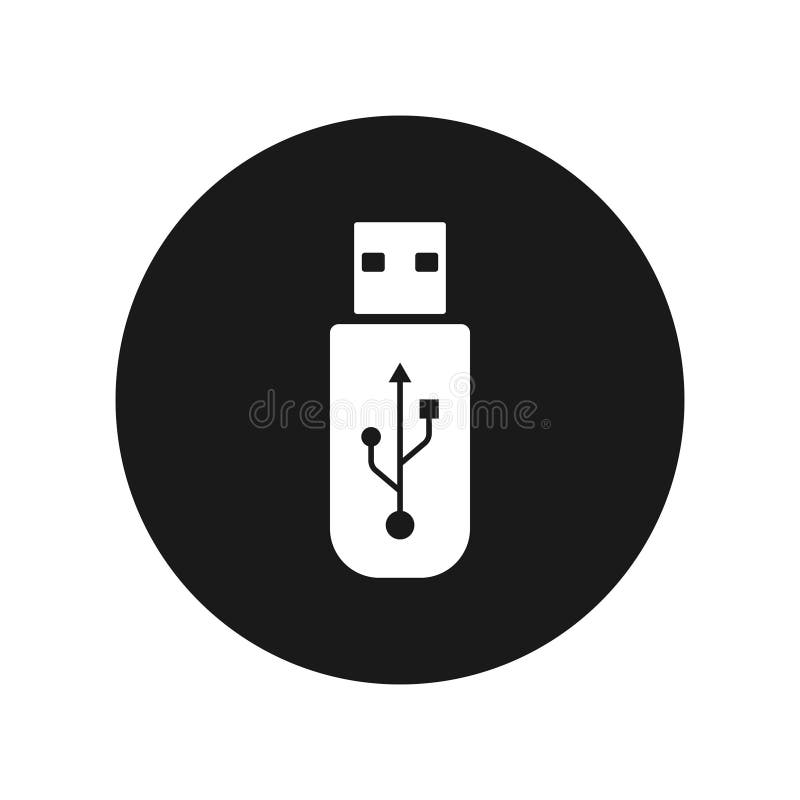 USB Icon Vector. Flash Drive Icon Symbol Isolated on White Background ...