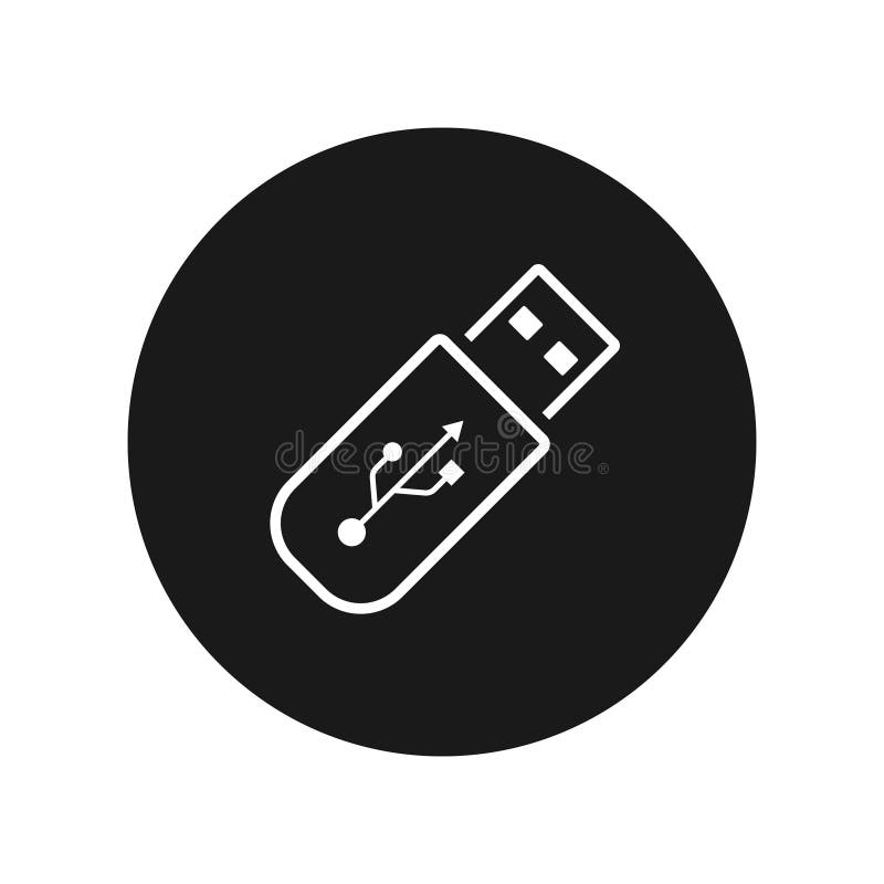 USB Icon Vector. Flash Drive Icon Symbol Isolated on White Background ...