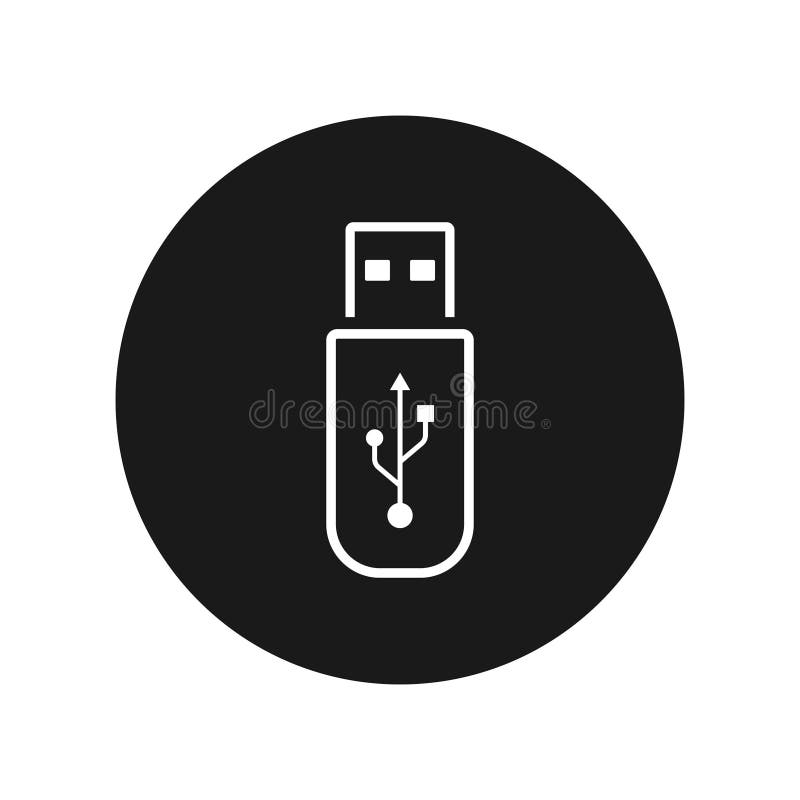 USB Icon Vector. Flash Drive Icon Symbol Isolated on White Background ...