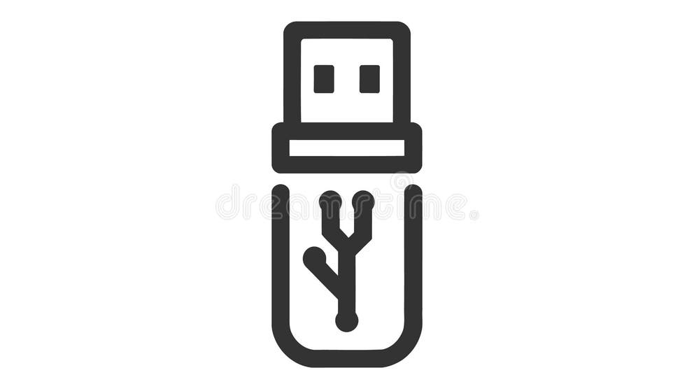 USB Icon Vector. Flash Drive Icon Symbol Isolated on White Background ...