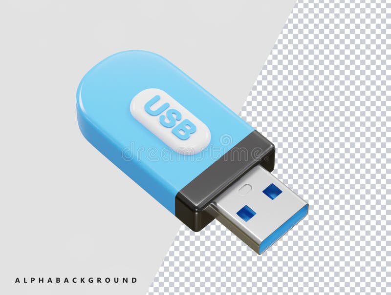 Usb Icon Vector Illustration Element 3d Rendering Transparent Eps Stock ...