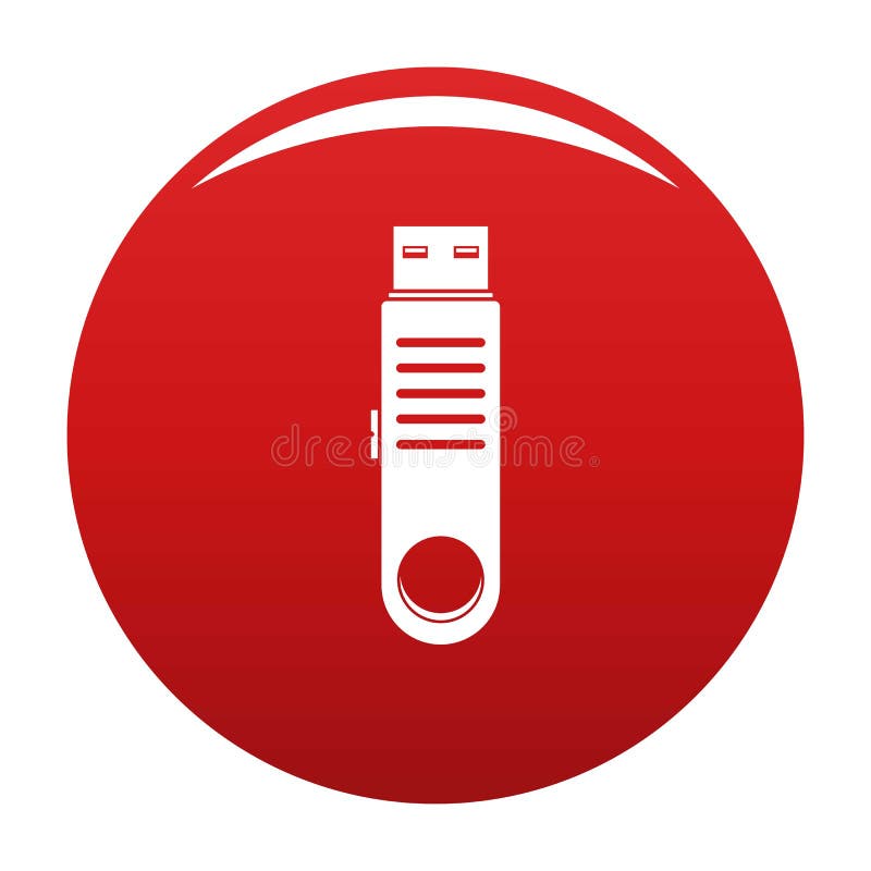 Usb icon vector red stock vector. Illustration of connect - 154497657
