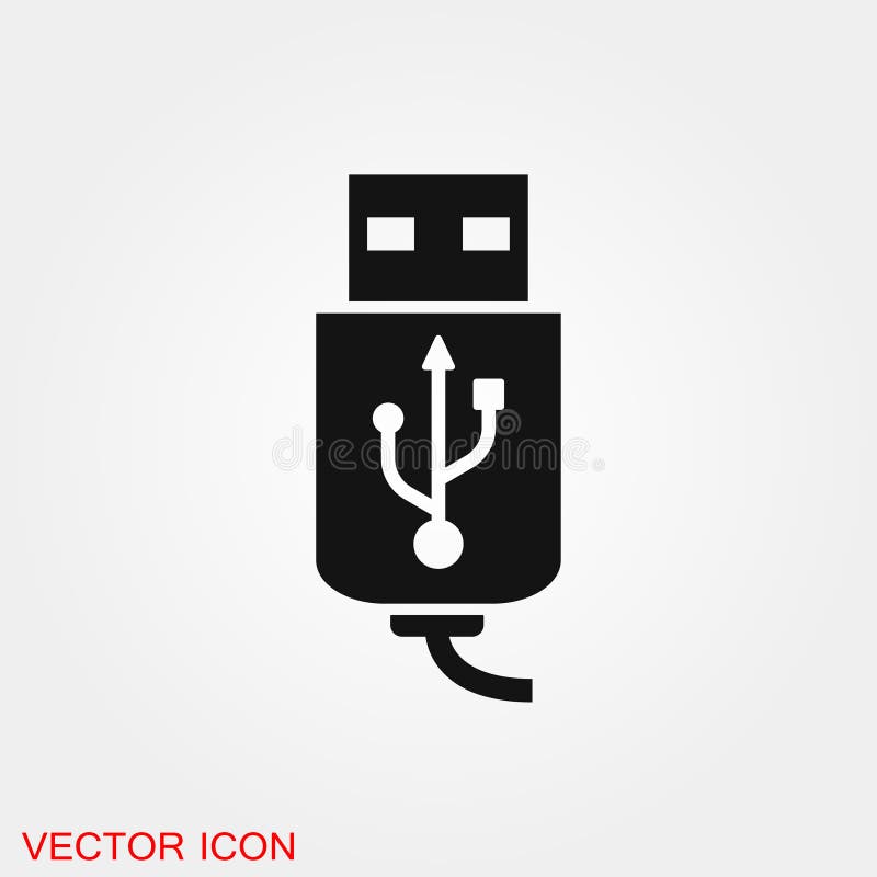 Usb Icon Vector Sign Symbol for Design Stock Illustration ...
