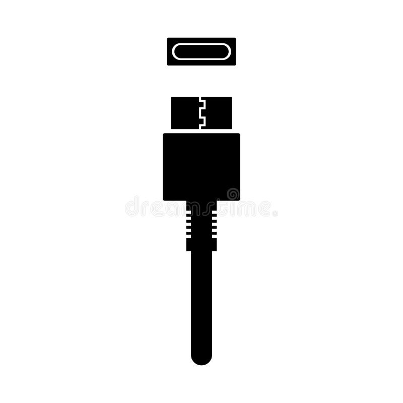 Usb icon vector stock vector. Illustration of computer - 287349968