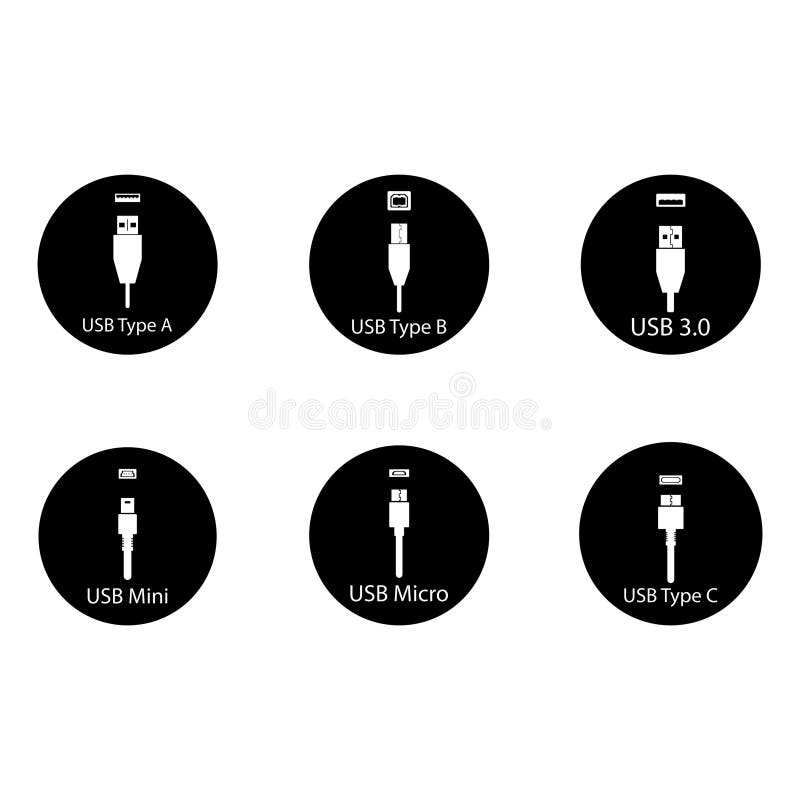 Usb icon vector stock vector. Illustration of computer - 287350001