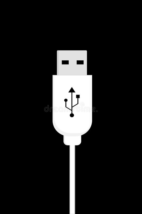 Usb Input Cable for Computer or Laptop Stock Vector - Illustration of ...