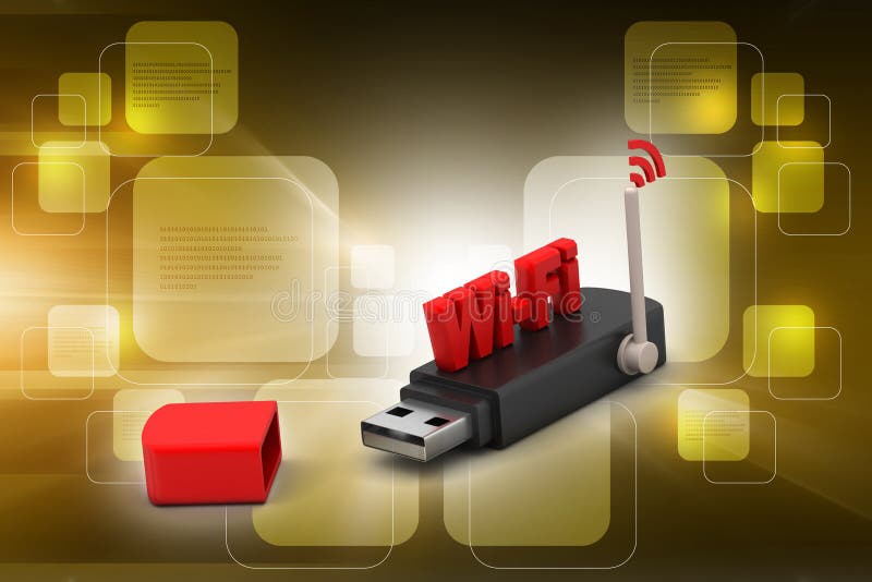 Usb with Internet Connection Stock Illustration - Illustration of port ...