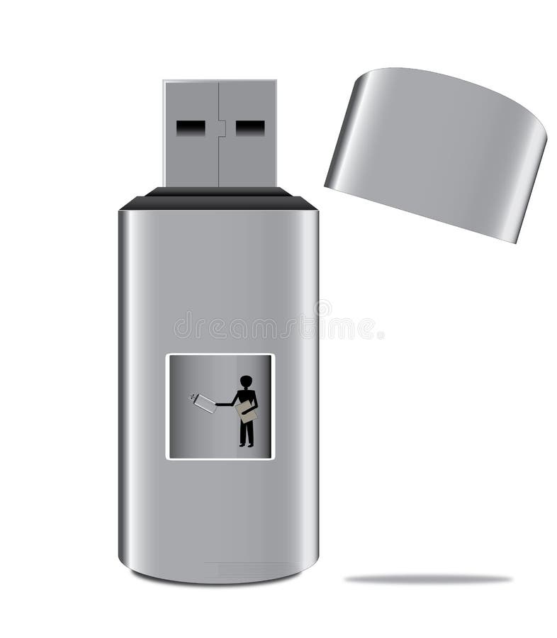 Usb key stock vector. Illustration of connect, digital - 22287275