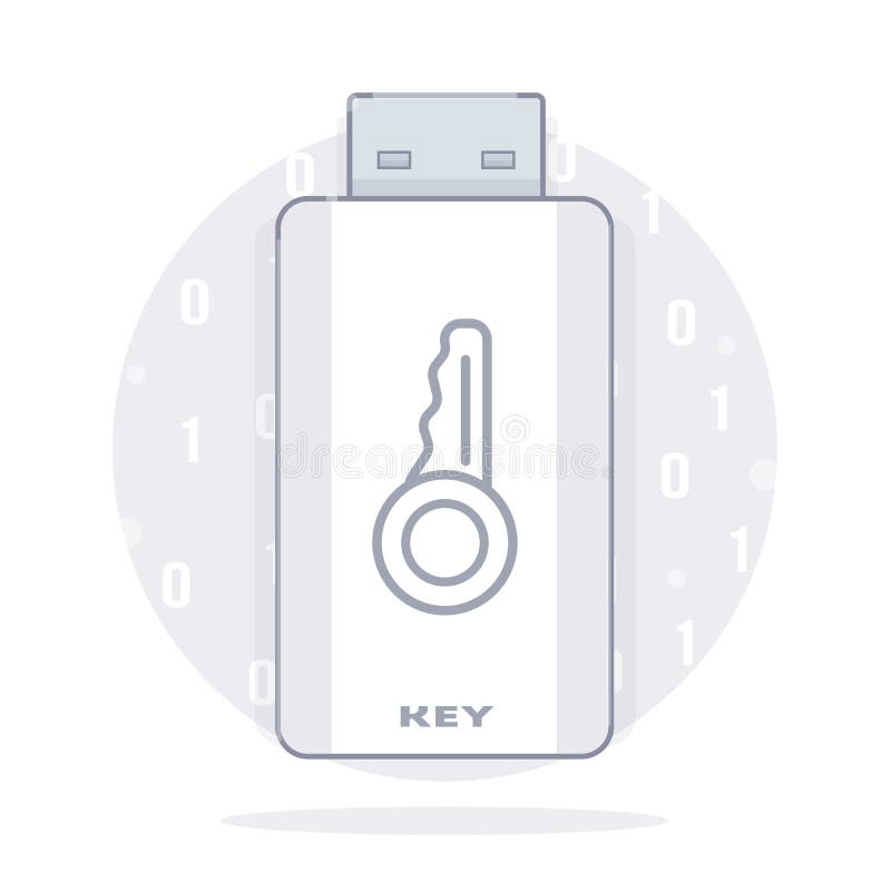 Usb Key. Flash Drive Memory Stock Vector - Illustration of plug ...
