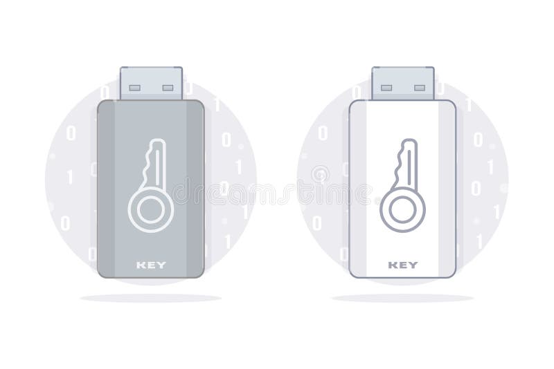Usb Key. Flash Drive Memory Stock Vector - Illustration of plug ...