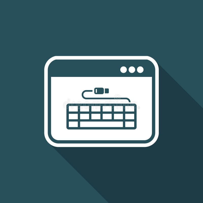 Usb Keyboard Application - Vector Flat Minimal Icon Stock Vector ...