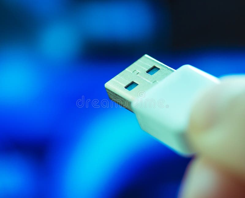 Usb Lead Indicates Computer Hardware and Cable Stock Image - Image of ...