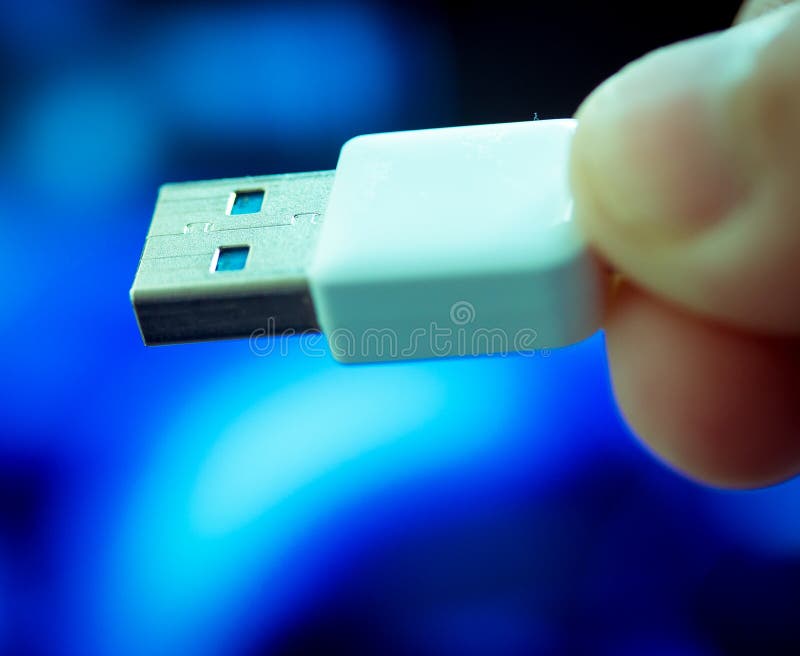 Usb Lead Represents Computer Port and Accessory Stock Photo - Image of ...