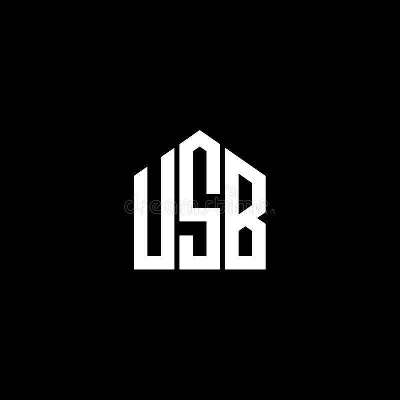 USB Letter Logo Design on BLACK Background. USB Creative Initials ...