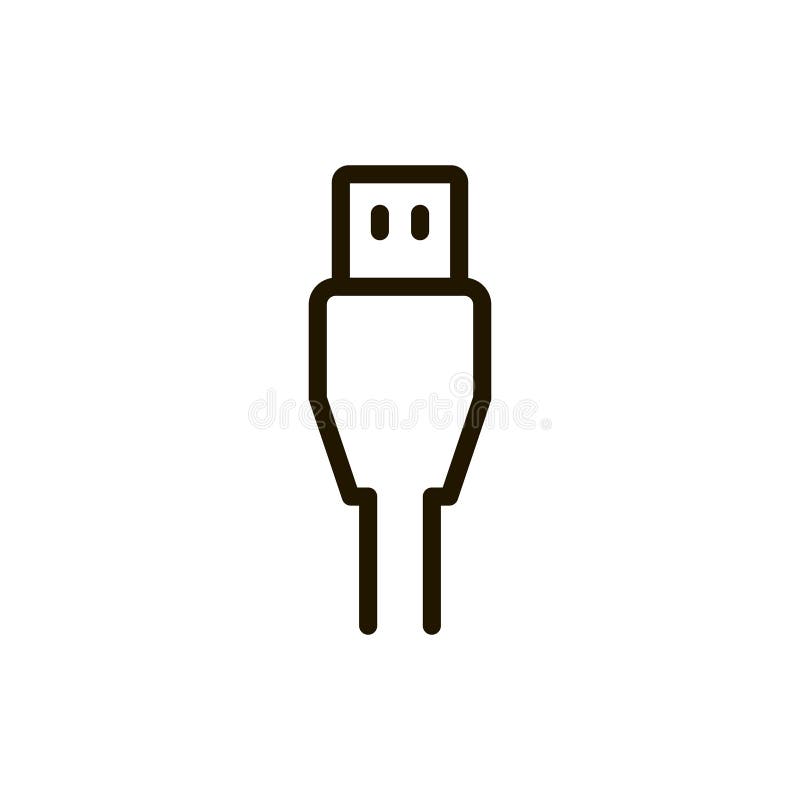 Usb line icon stock vector. Illustration of connect - 103042722