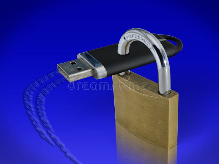 USB lock composite stock image. Image of composite, computer - 14772007