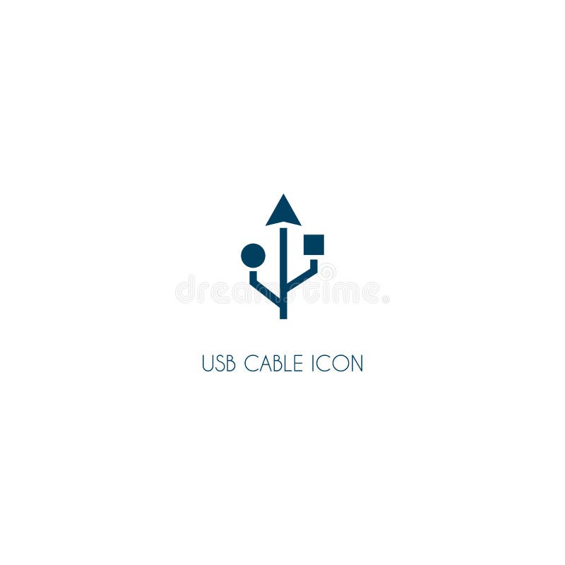 Usb Logo Icon. Vector Modern Symbol Isolated on White Stock ...