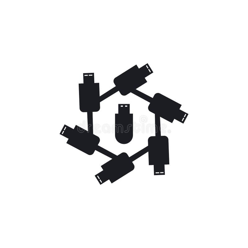 USB logo illustration stock vector. Illustration of drive - 158808657