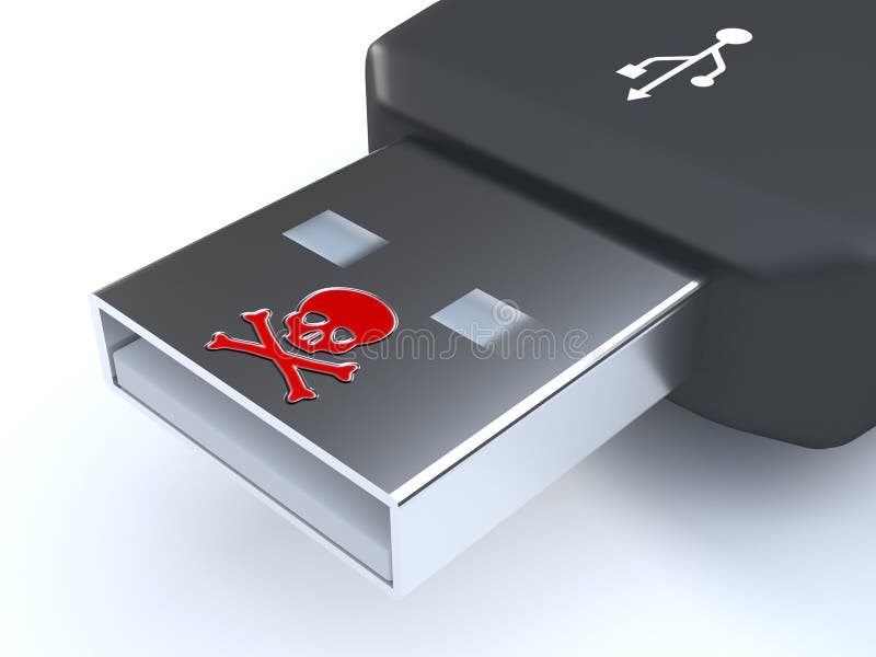 USB malware stock illustration. Illustration of security - 55813750