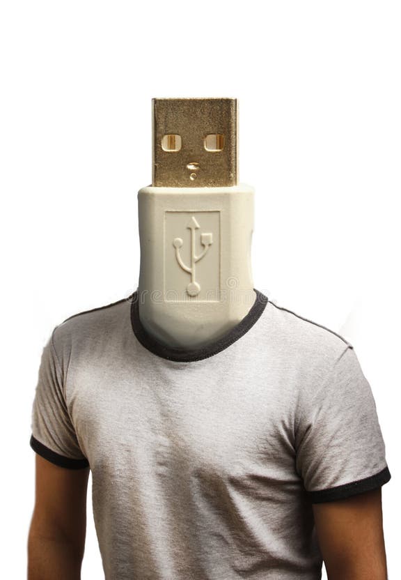 Usb man stock image. Image of electronics, technology - 12817353