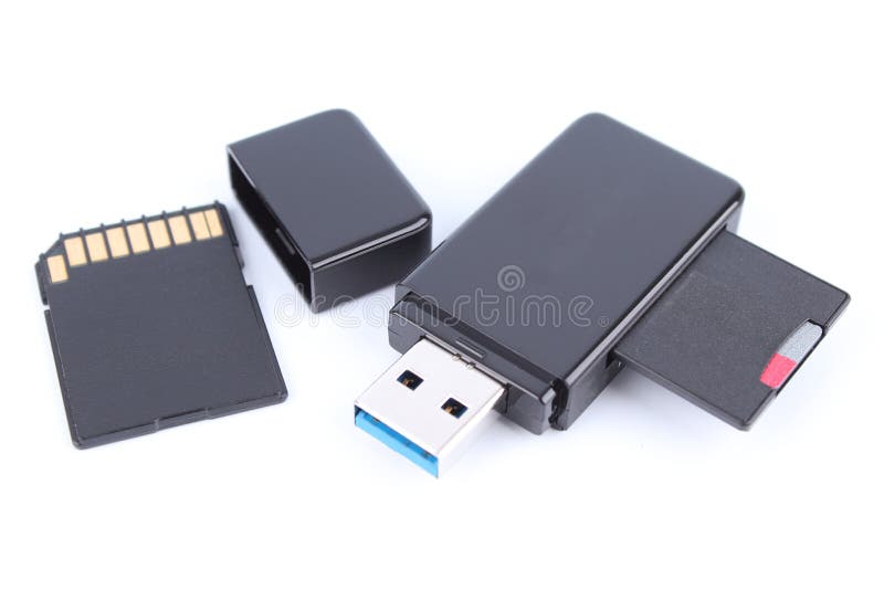 USB Memory Stick or USB Flash Drive Isolated on White Background Stock ...