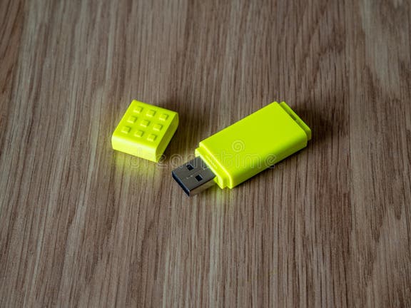 USB Memory Stick or Flash Drive on the Table Stock Image - Image of ...
