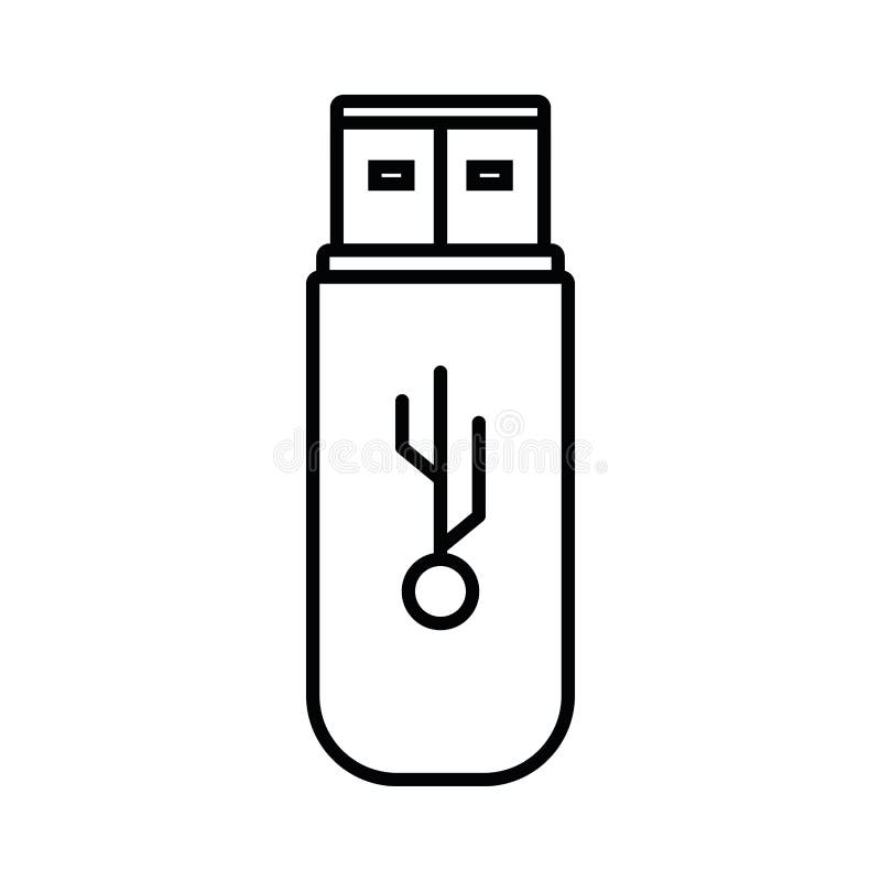 Usb Memory Storage Isolated Icon Stock Vector - Illustration of ...
