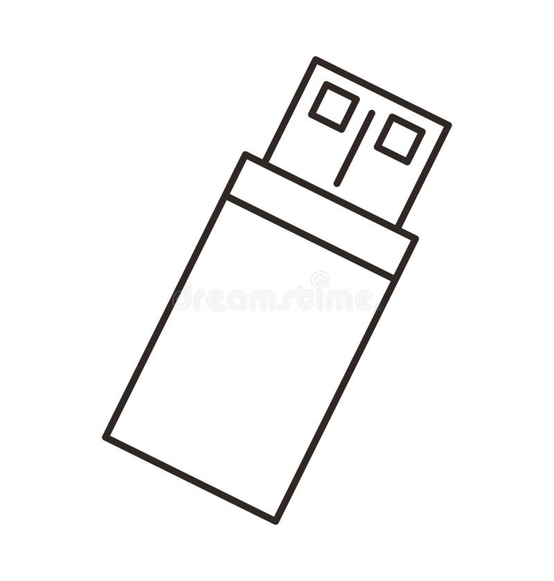 Usb Memory Storage Isolated Icon Stock Vector - Illustration of ...