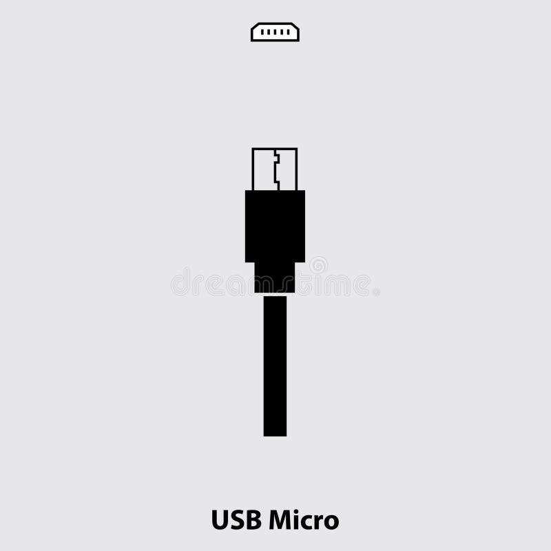 USB Micro stock illustration. Illustration of black - 295465606